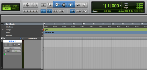 How to create and configure a Click Track in Pro Tools