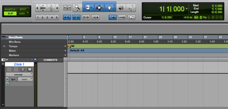 How to create and configure a Click Track in Pro Tools