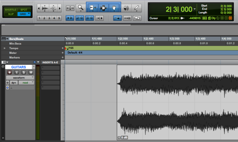 Grid Mode in Pro Tools