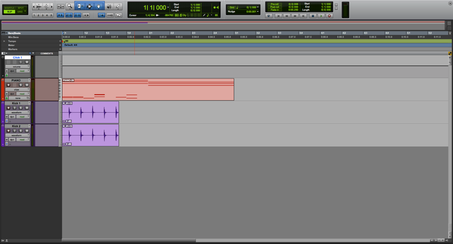 Transport Bar in Pro Tools