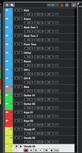 Color Coding in Cubase - Color Coding in Cubase help